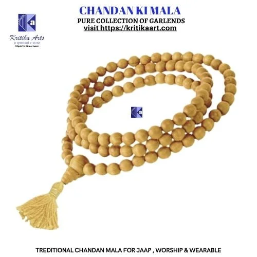 White Chandan Mala 8mm - kritikaart.com